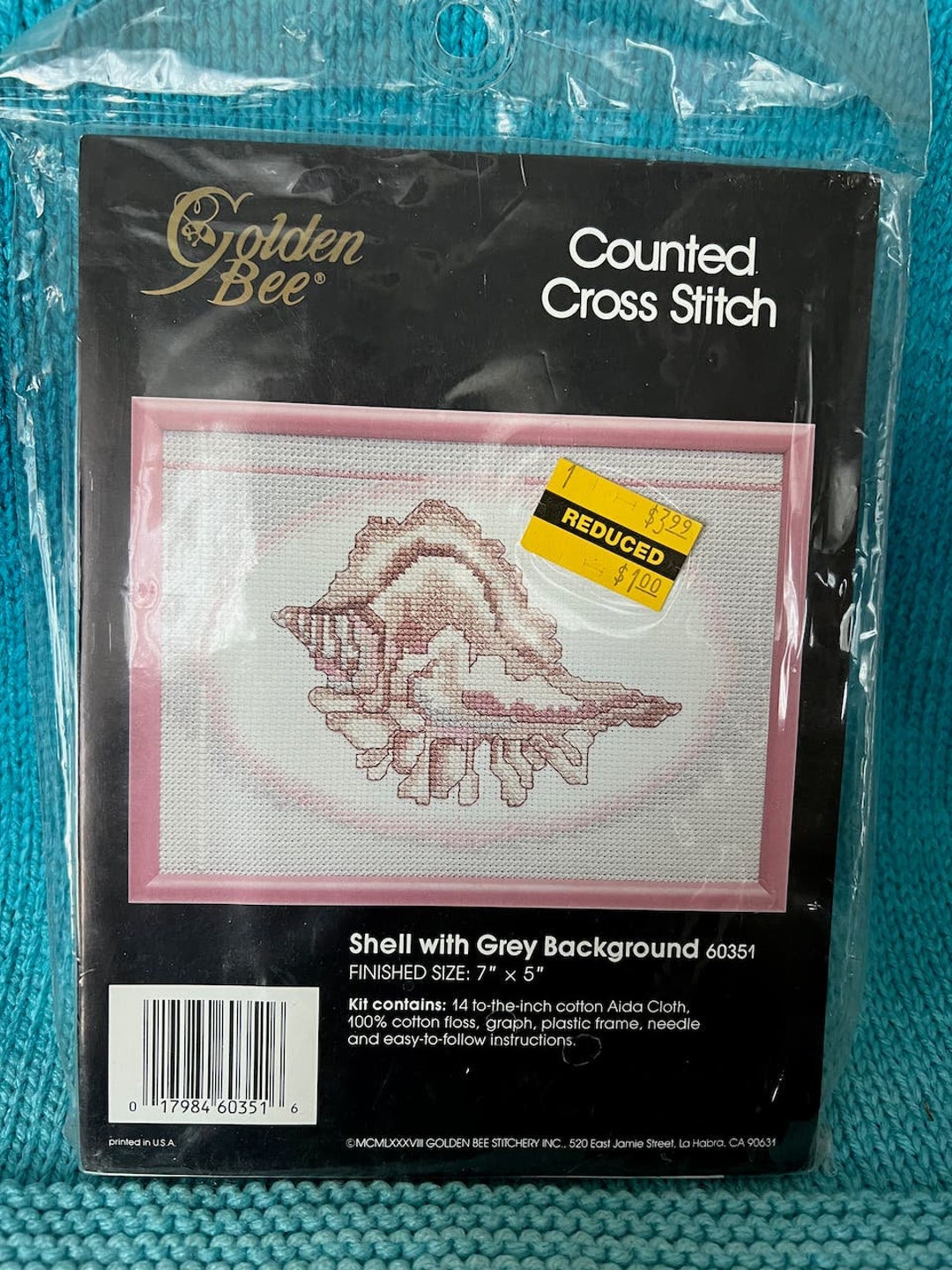 Golden Bee Shell With Grey Background 60351 Cross Stitch Kit - Etsy