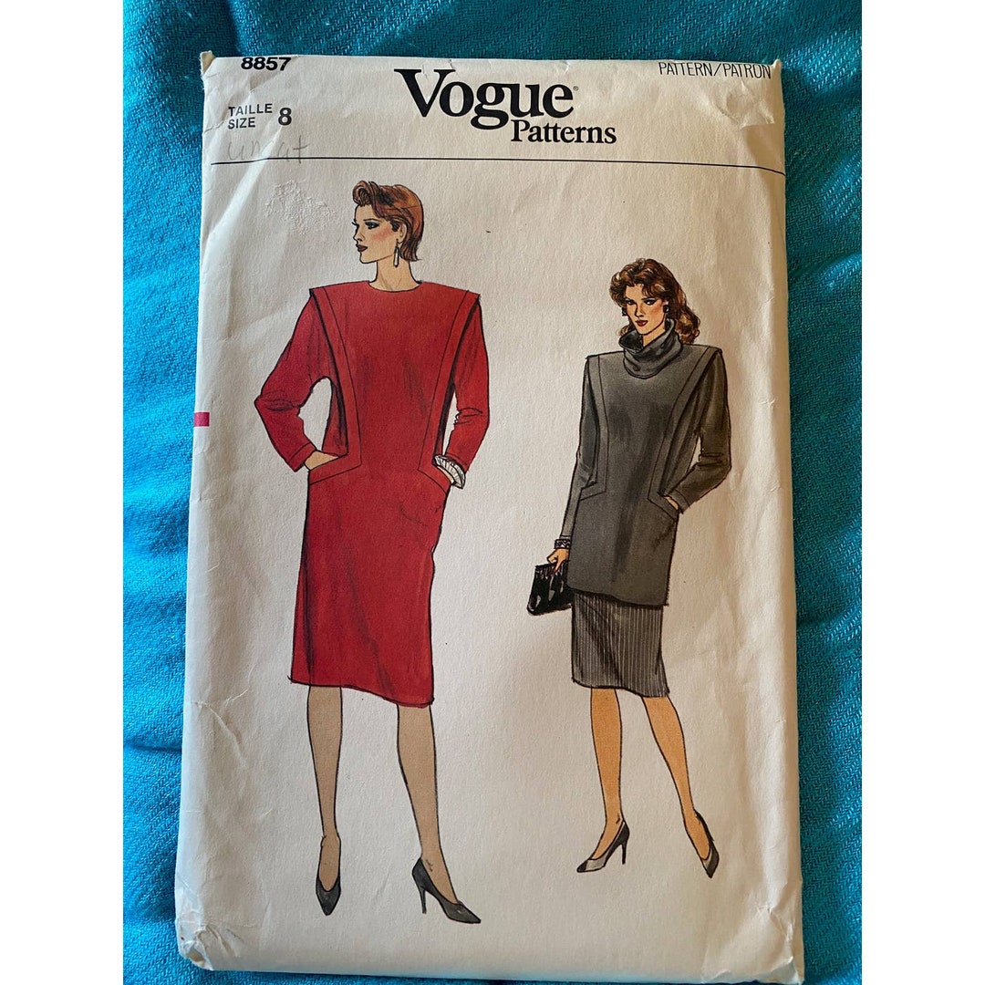 Vogue 8857 Dress Sheath Pattern Pockets - Etsy