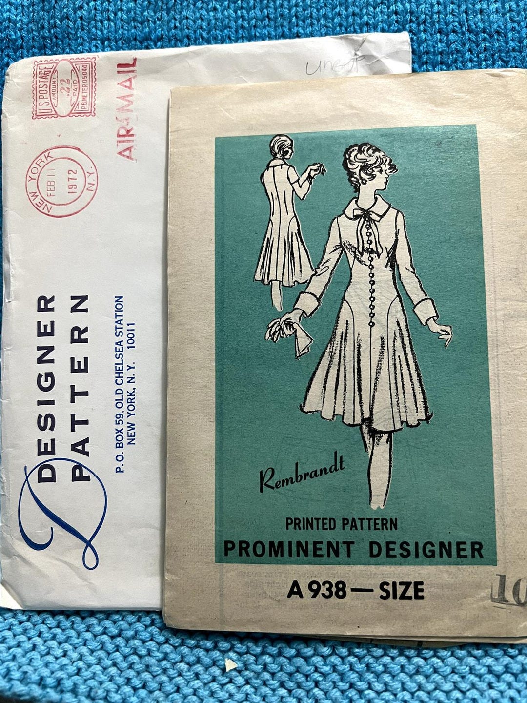 Prominent Designer Sewing Pattern Shirt Dress Swing Skirt 1970s Size 10 ...
