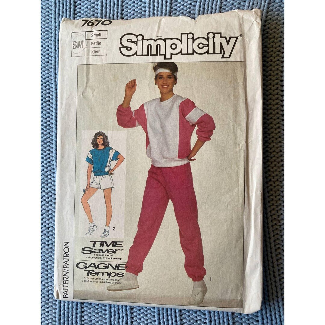 Simplicity Sewing Pattern 7670 80s Separates Sweat Suit Small - Etsy