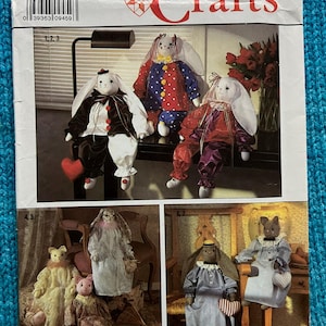 Simplicity 9336 Sewing Pattern Decorative Stuffed Bunny Cat Clothes - Etsy