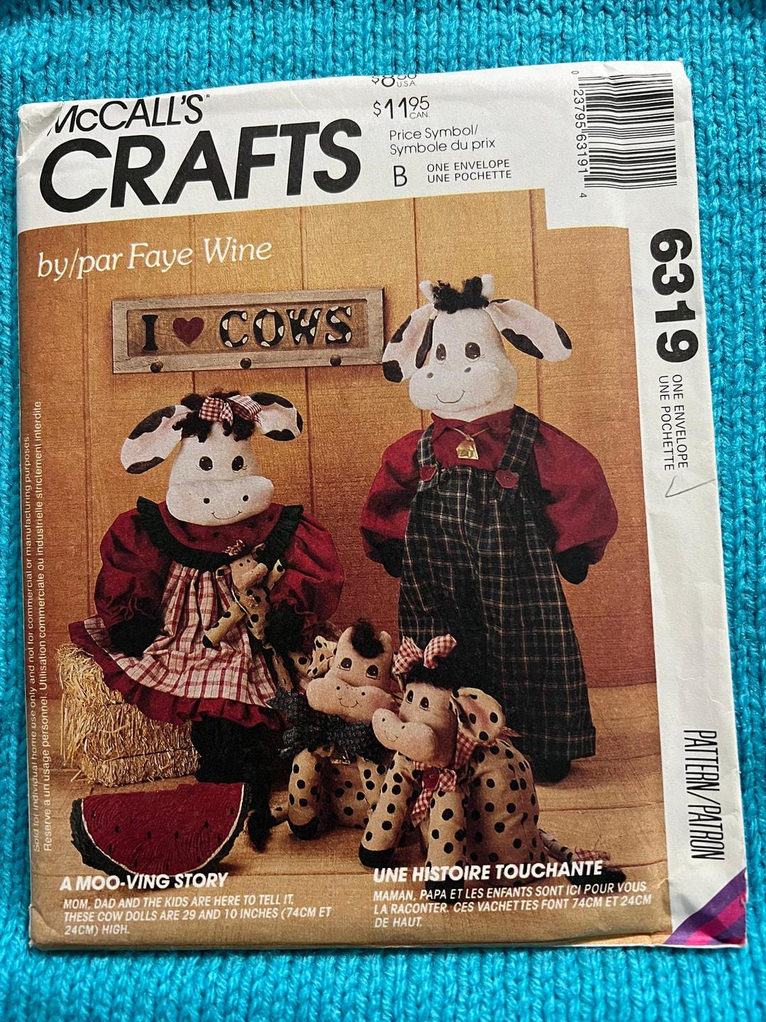 Mccalls 6319 Sewing Pattern Country Cows With Clothes - Etsy