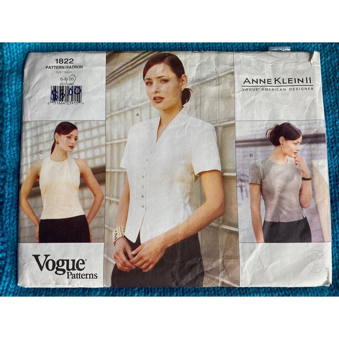 Vogue 1822 Blazer Top Anne Klein - Etsy