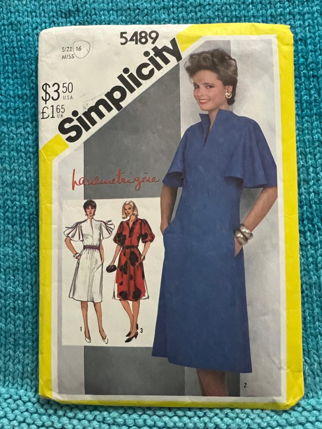 Simplicity 5489 Sewing Pattern Aline Dress Flutter Puff Sleeve Size 16 ...