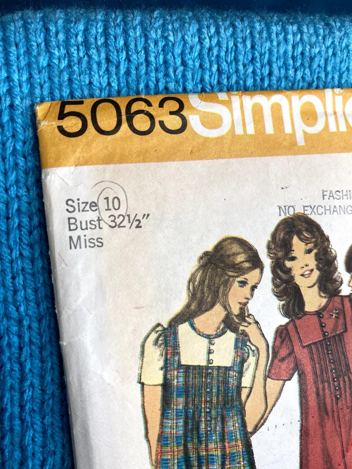 Simplicity 5063 Sewing Pattern Smocked Mini Dress 1970s Size 10 - Etsy