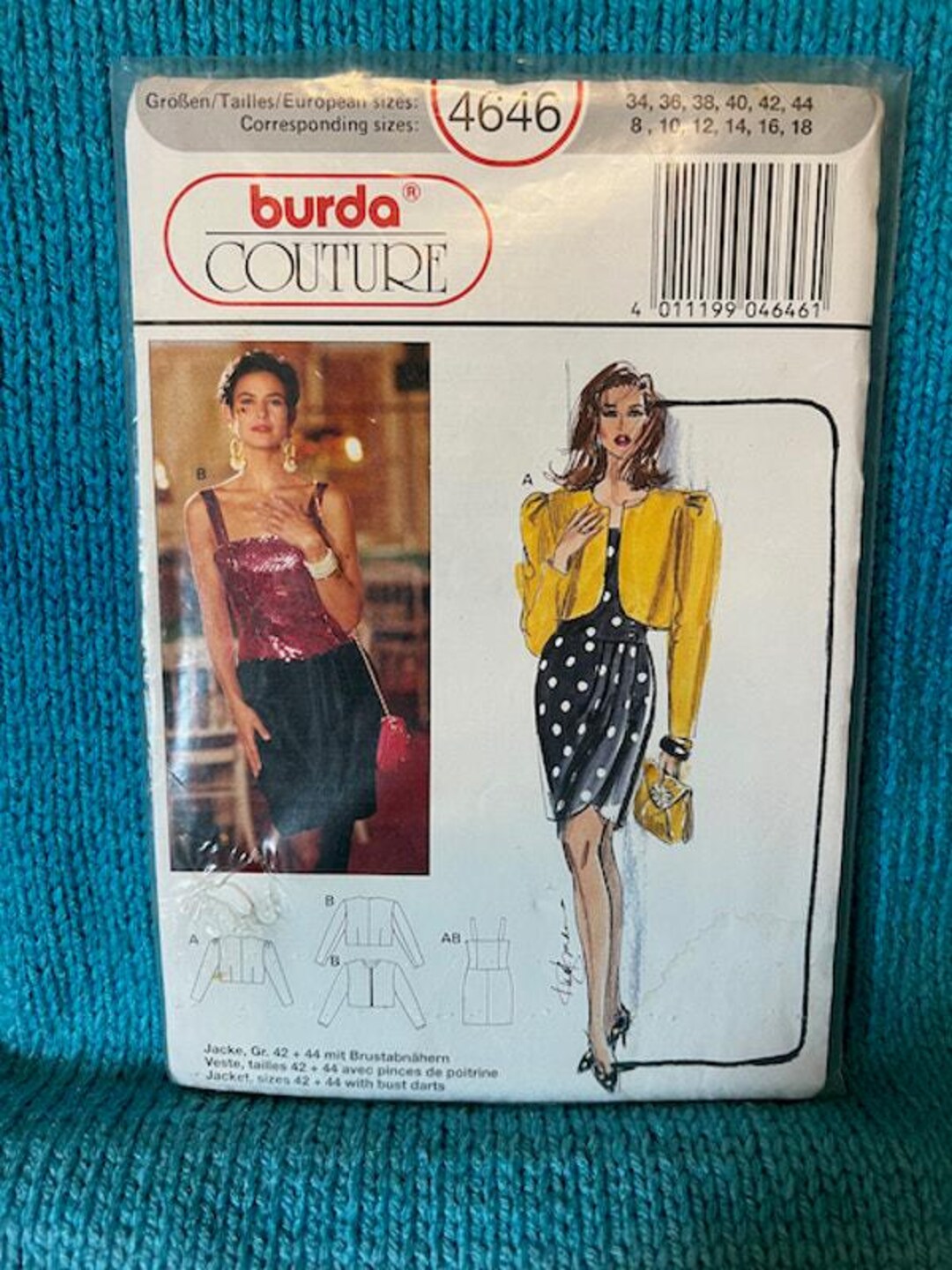 Burda 4646 Sewing Pattern Womens Apron Dress Blazer - Etsy