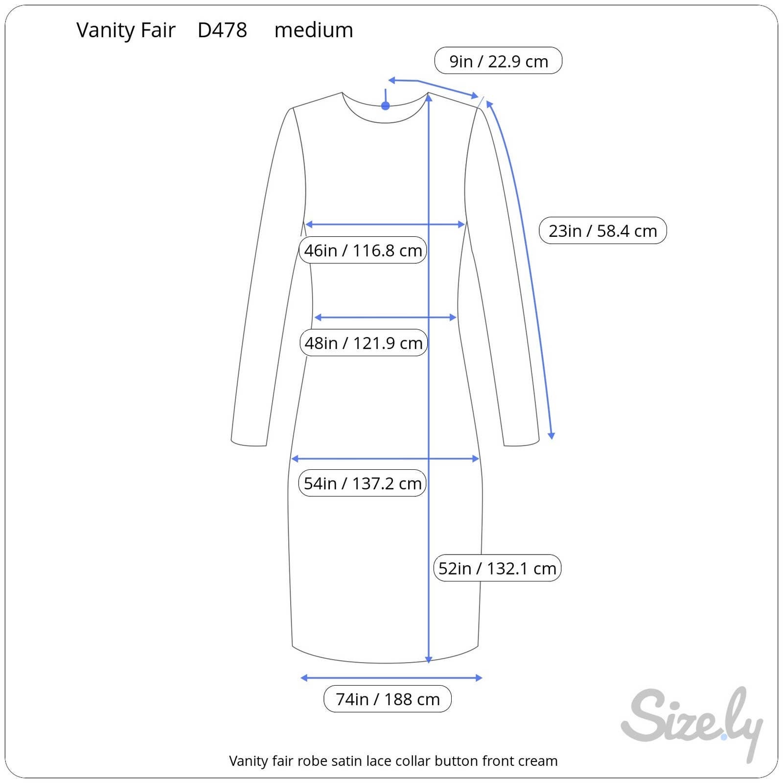 Vanity Fair Robe Satin Lace Collar Button Front Cream - Etsy