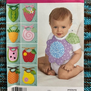 Simplicity 2273 Baby Novelty Bib Pattern Fruit Veggies - Etsy