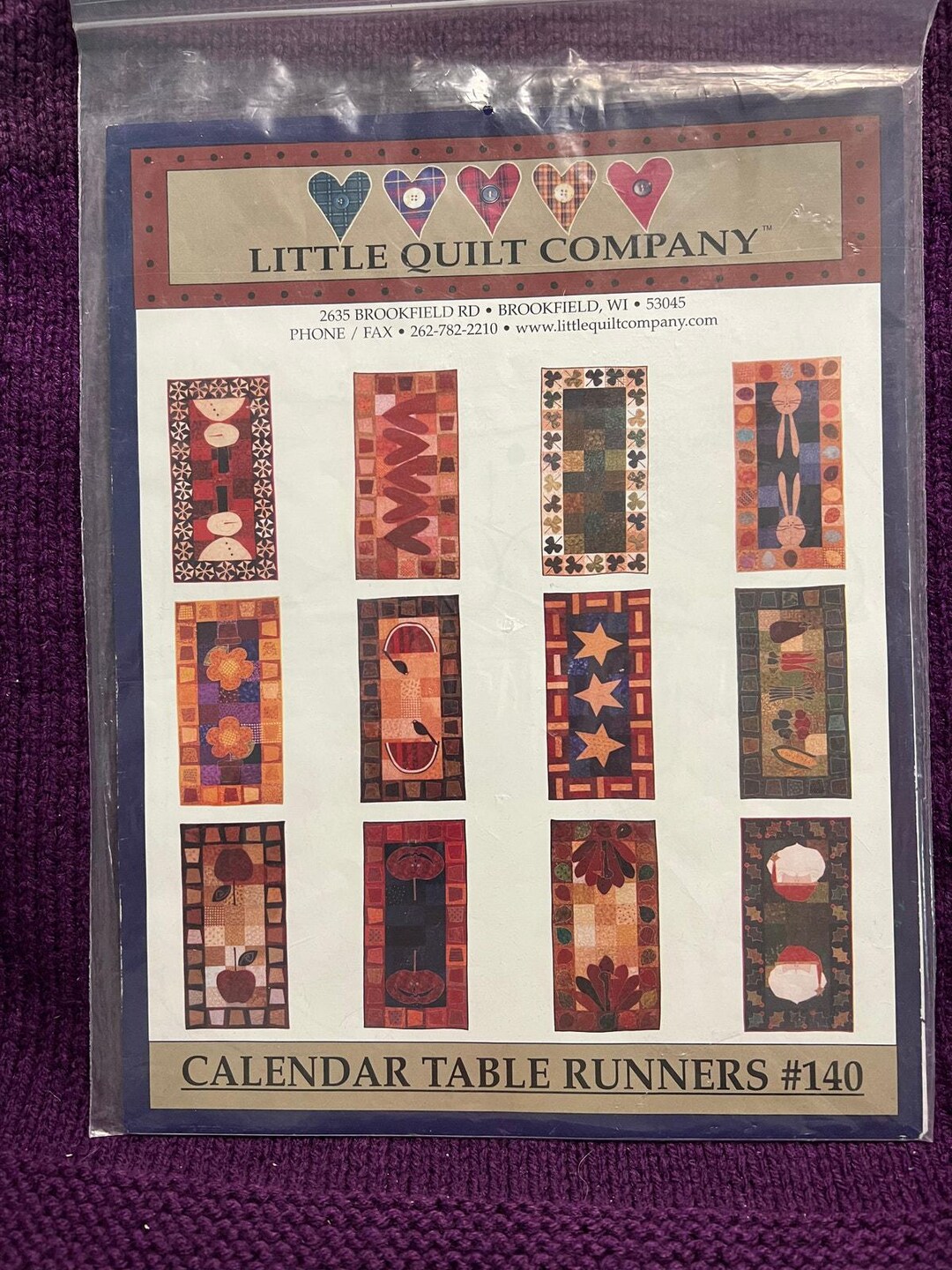 Quilt Sewing Pattern Calendar Table Runner - Etsy