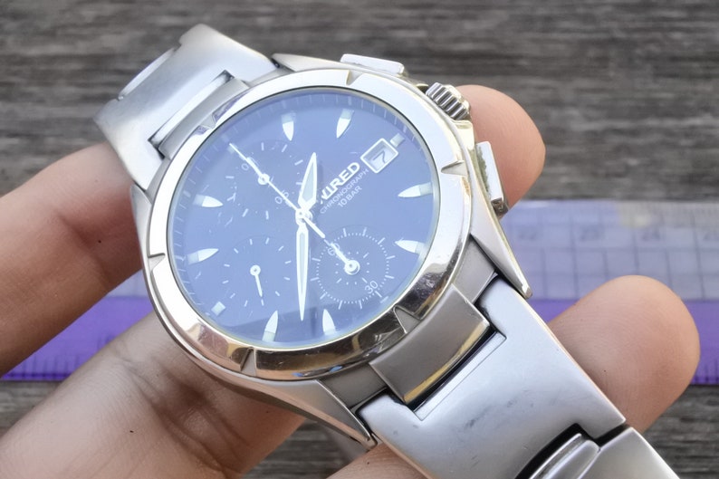 Vintage Seiko Wired Chronograph 7T92 0BX0 Black Dial Men Quartz Watch Japan Round Shape 40mm - Etsy