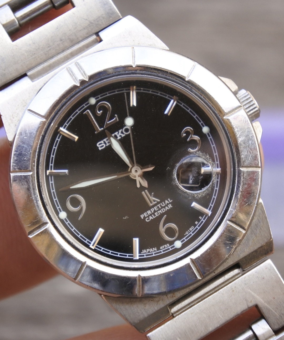 Vintage Seiko Lk Lukia Perpetual Calendar F32 0130 Black Dial Quartz ...