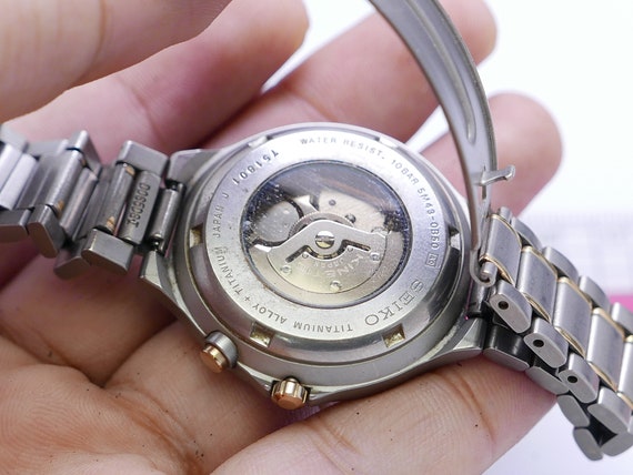 Vintage Seiko Spirit AGS Titanium 5M43 0B50 Semi-Auto… - Gem