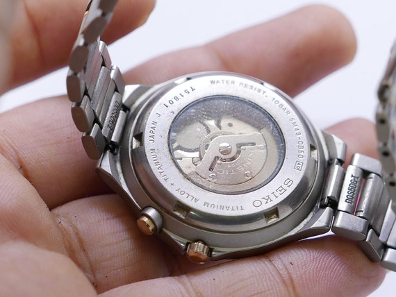 Vintage Seiko Spirit AGS Titanium 5M43 0B50 Semi-Auto… - Gem