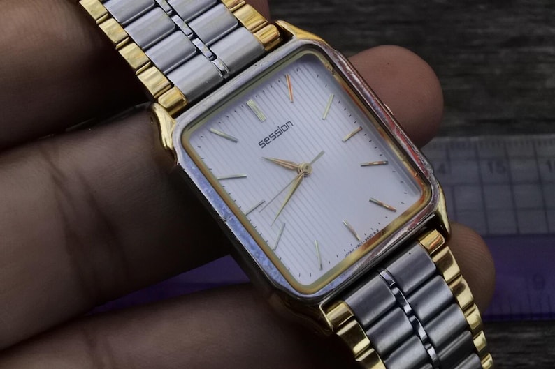 Vintage Seiko Session V801 5460 Textured Dial Men Quartz Watch Japan ...