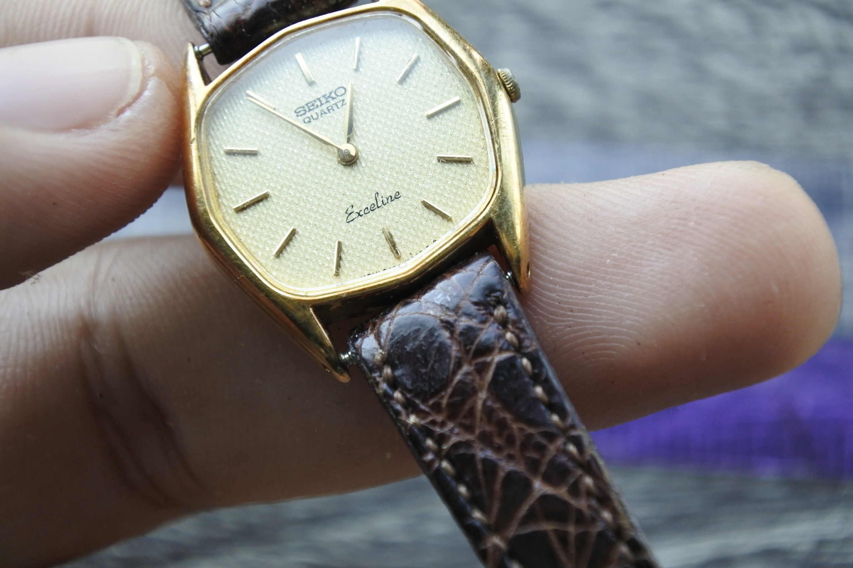 Vintage Seikoexceline 8420 5740 Gold Filled Lady Quartz Watch Japan ...