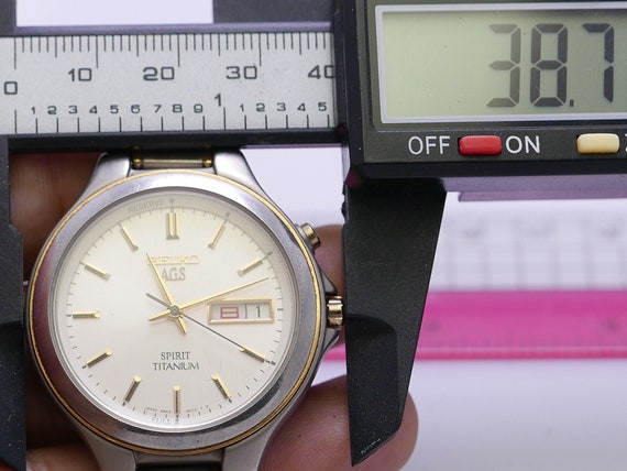 Vintage Seiko Spirit AGS Titanium 5M43 0B50 Semi-Auto… - Gem