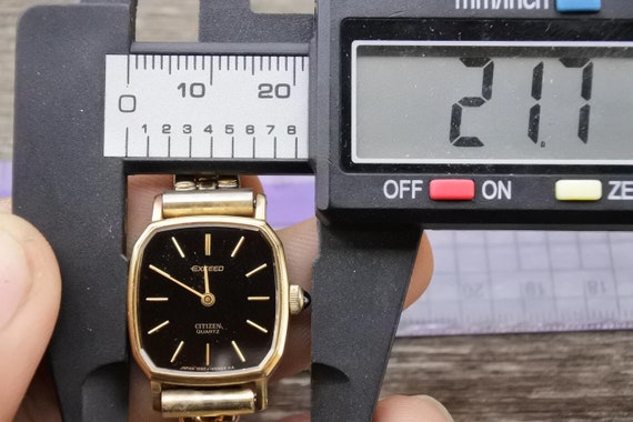 Vintage Citizen EXCEED Gold Plated Black Dial Lady Qu… - Gem