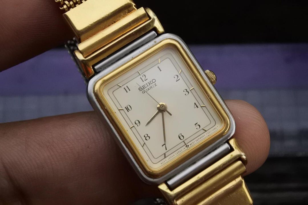 Vintage Seiko Gold Plate 7321 5620 Lady Quartz Watch Japan Square Tank Shape 22mm - Etsy