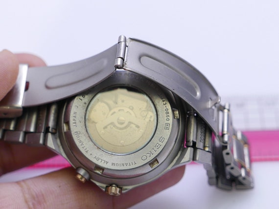 Vintage Seiko Spirit AGS Titanium 5M43 0B50 Semi-Auto… - Gem