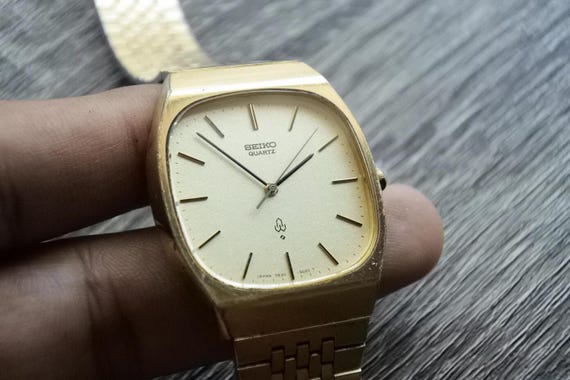 Vintage Seiko Emblem 7830 5020 Silver Dial Men Quartz… - Gem