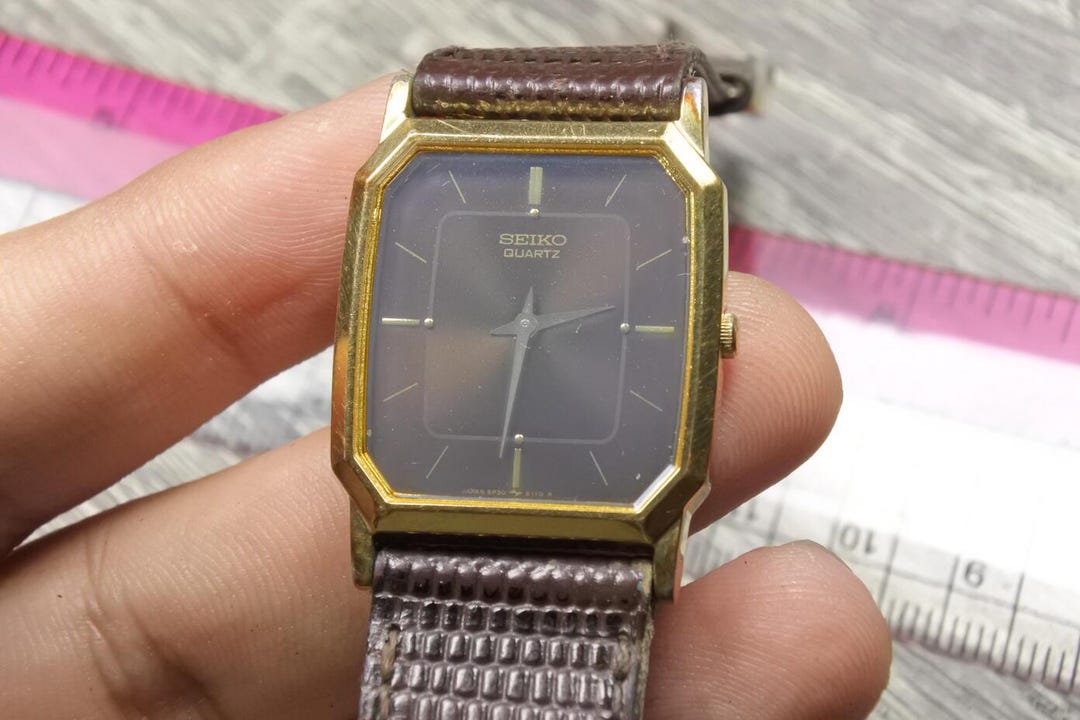 Vintage Seiko 5P30 6070 Copper Dial Men Quartz Watch Japan JDM Square ...