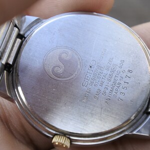 Vintage Seiko Spirit 5P31 6A50 Yellow Dial Men Quartz Wristwatch Japan ...