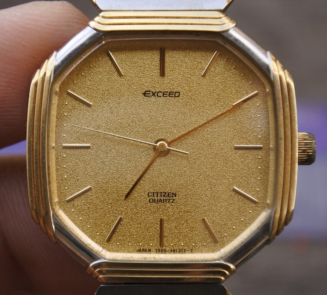 Vintage Citizen Exceed Gold Plated Textured Dial Unisex Quartz ...