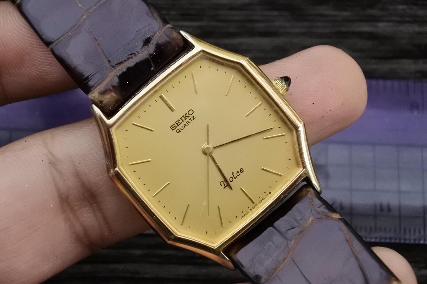 Vintage Seiko Dolce Gold Plated 30 Microns 6030 5500 Men Quartz Watch ...
