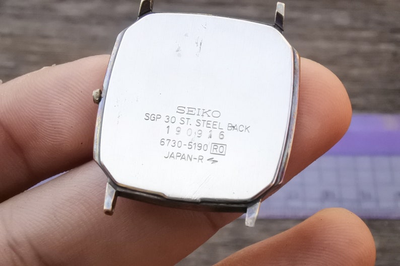 Vintage Seiko Dolce Gold Plated 30micron 6730 5190 Yellow Dial Men Thin ...