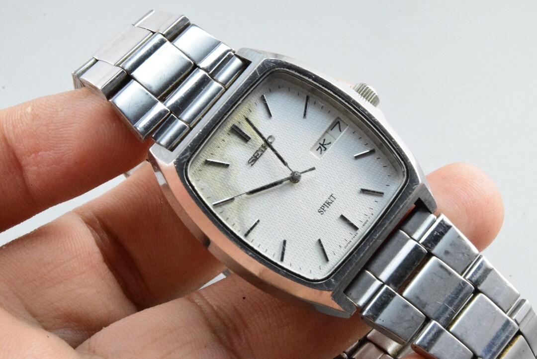 Vintage Seiko Sprit 7N48 5000 Textured Dial Men Quartz Watch Japan JDM ...