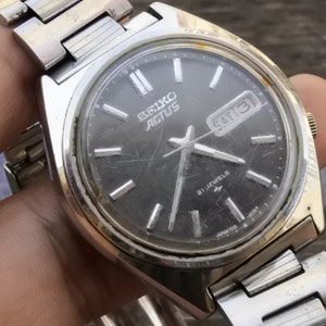 Vintage Seiko Actus 7019 8010 Black Dial Men Automatic Japan Round Shape 38mm - Etsy