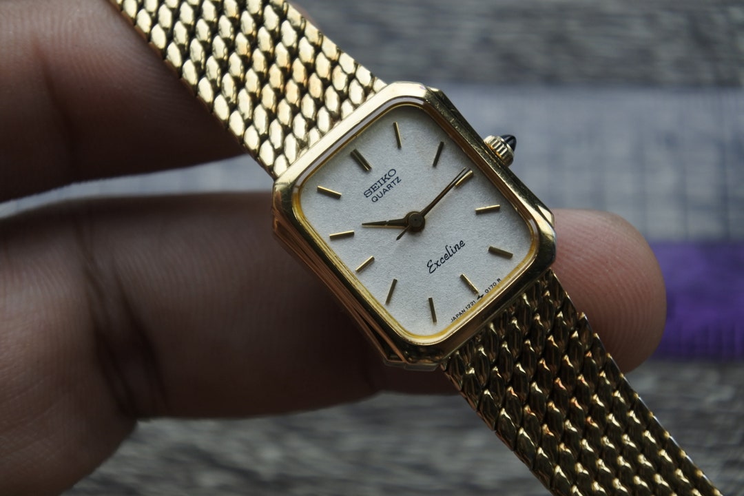 Vintage Seiko Exceline Gold Plated 1221 5090 Textured Dial - Etsy