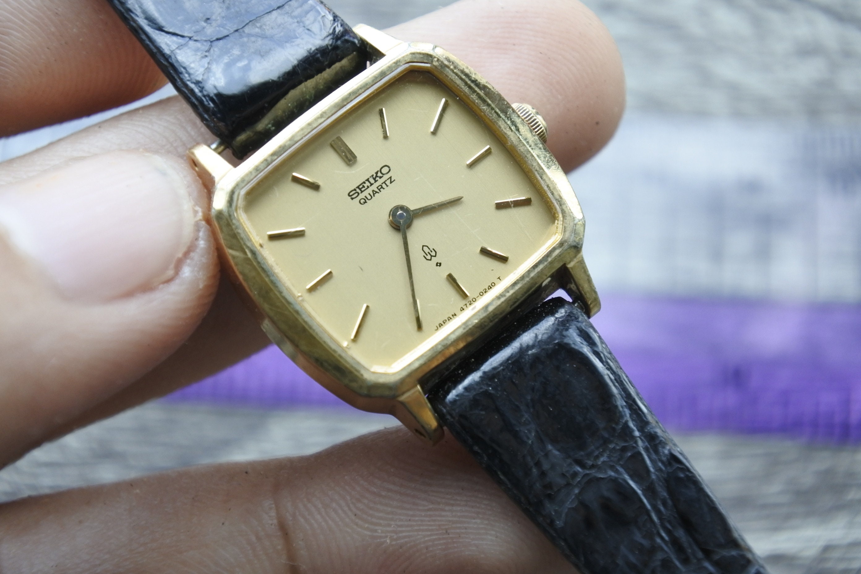 Vintage Seiko Gold Plated 4720 5020 Yellow Dial Lady Quartz - Etsy