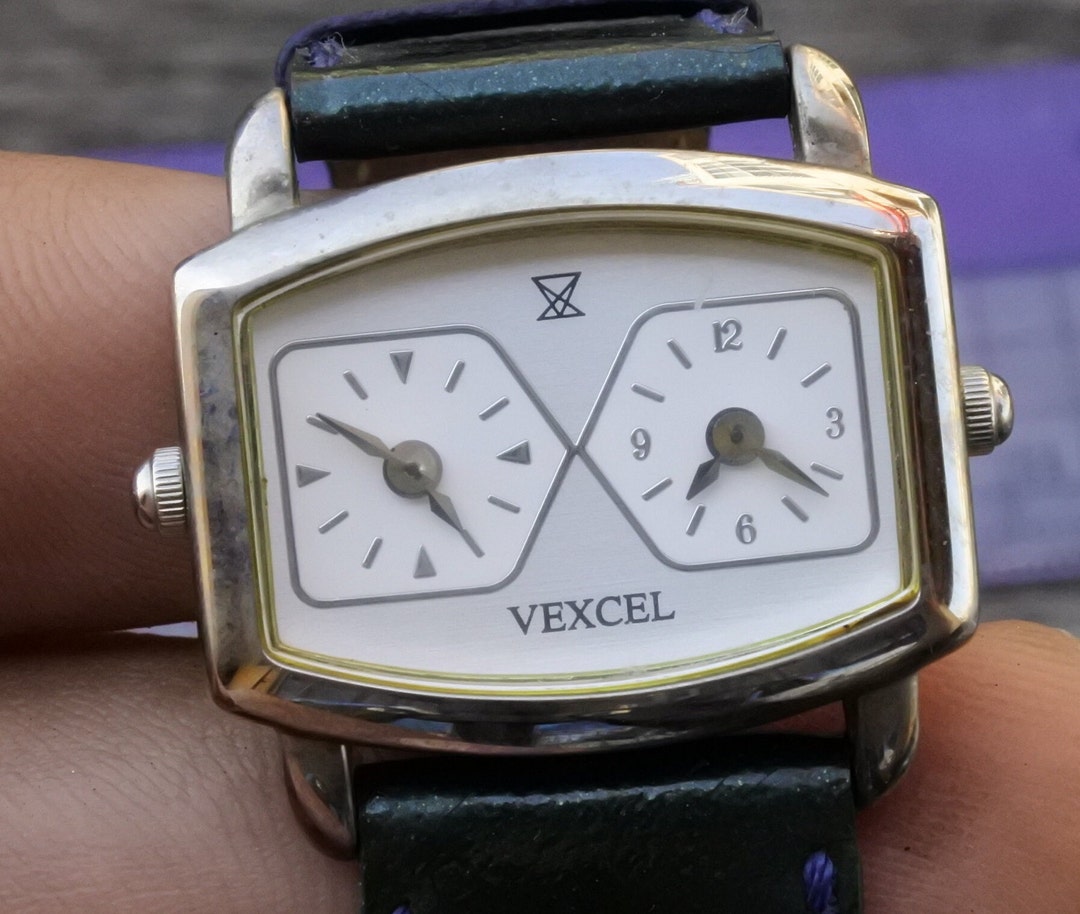 Vintage Seiko Two Dial Two Time Zones White Dial Lady Octagonal Shape ...