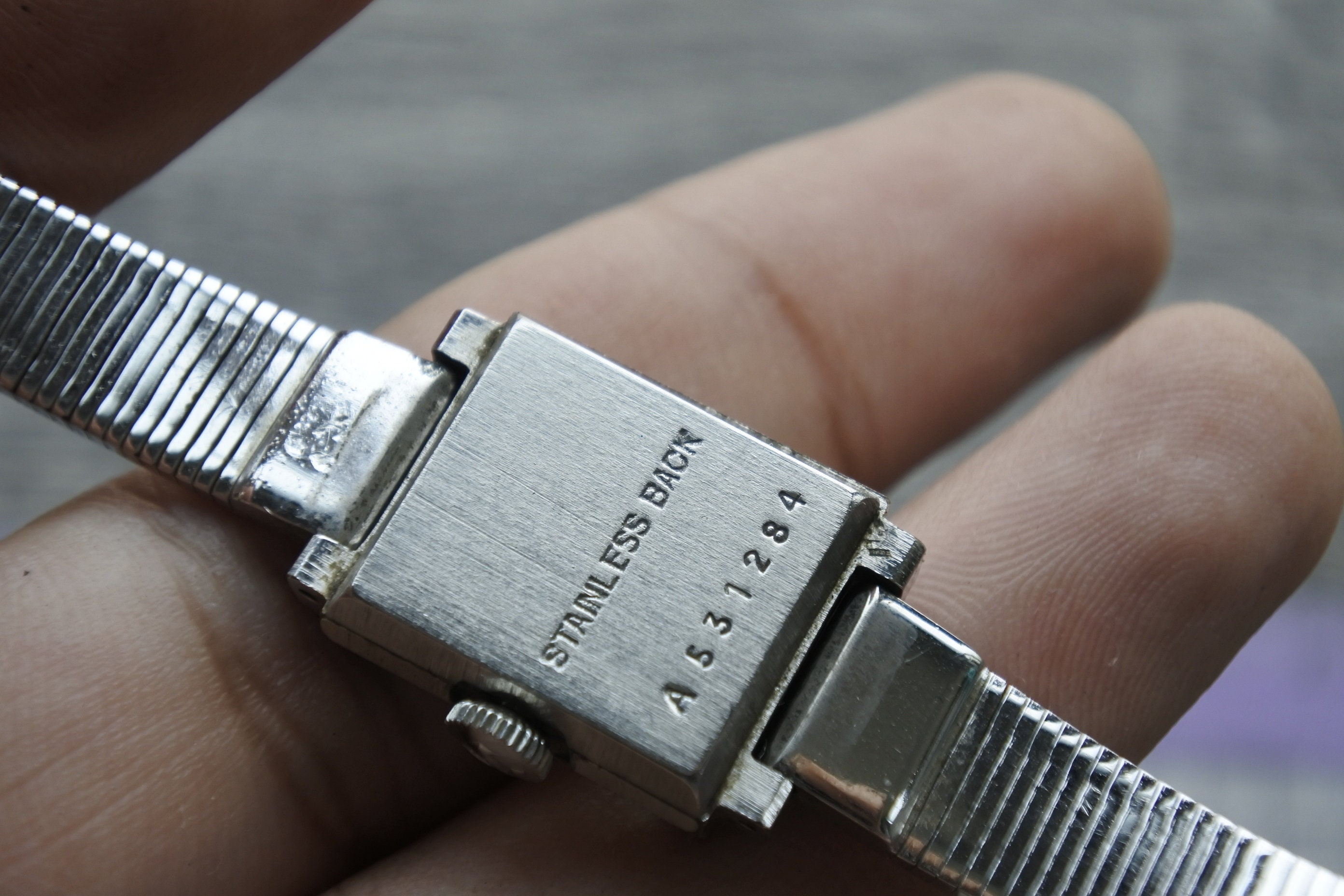 Vintage Rado Hand Winding Swiss Made Square Tank Shape Faceted Glass ...