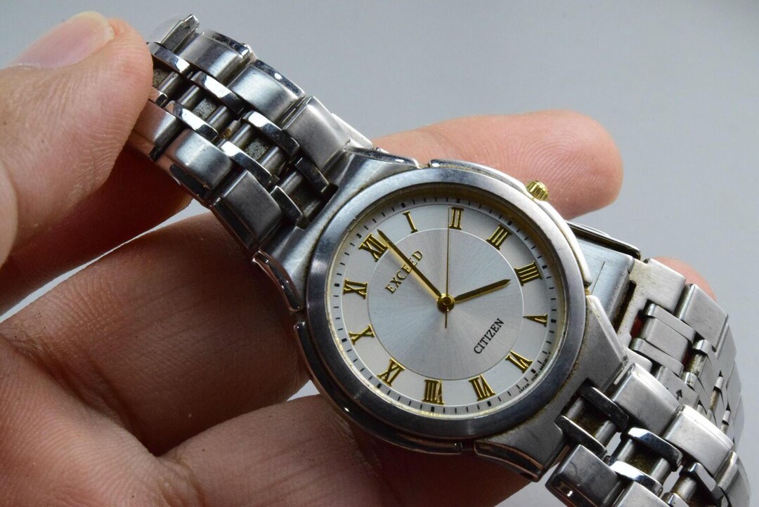 Vintage Citizen Exceed Roman Numeric Dial Men Quartz Watch Japan JDM ...