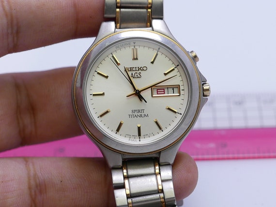 Vintage Seiko Spirit AGS Titanium 5M43 0B50 Semi-Auto… - Gem