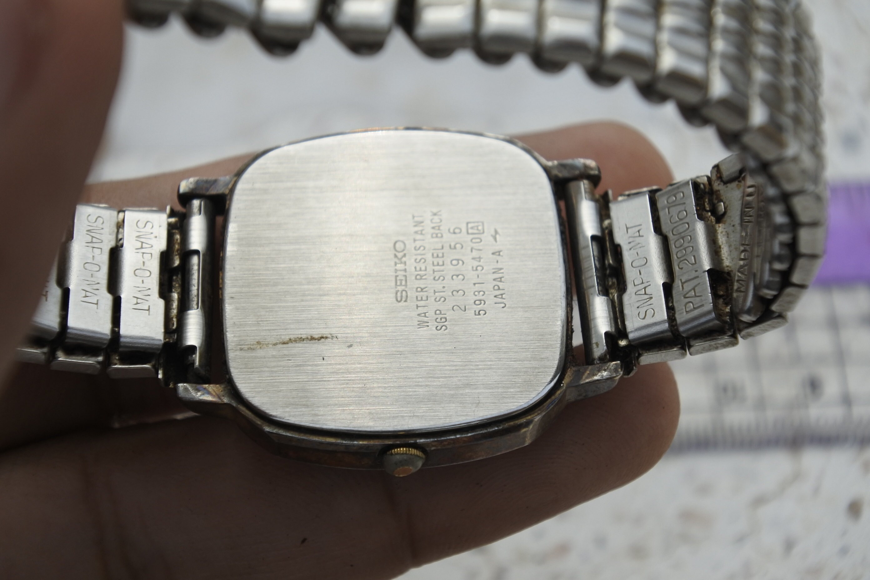 Vintage Seiko Gold Plated 5931 5470 Black Dial Men Quartz Wristwatch Japan Square Shape 32mm - Etsy