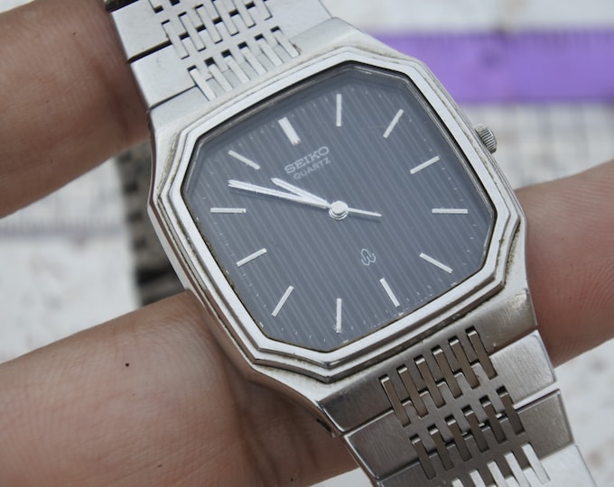 Vintage Seiko 6030 5080 Blue Textured Dial Men Quartz Wrist Watch Japan ...