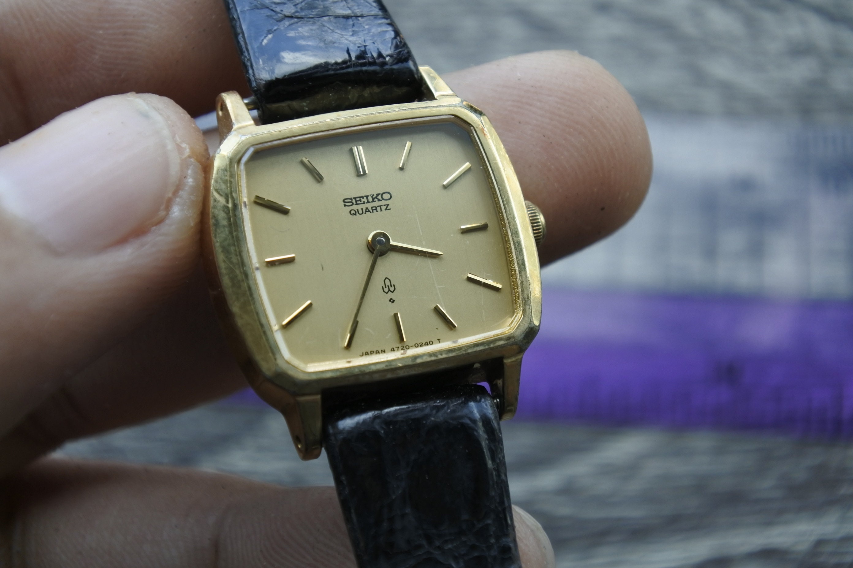 Vintage Seiko Gold Plated 4720 5020 Yellow Dial Lady Quartz - Etsy