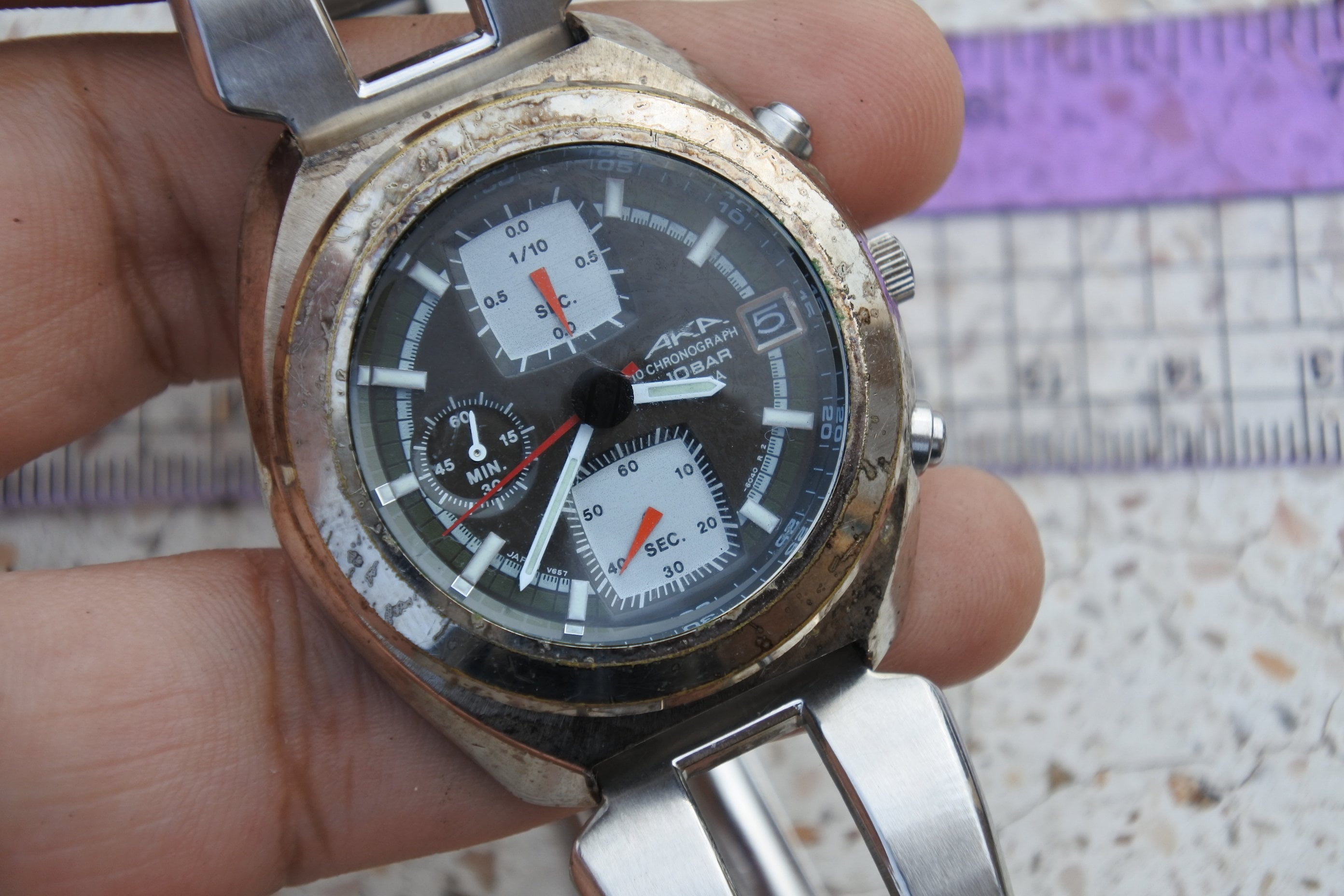 Vintage Seiko Alba V657 6030 Chronograph Aka Oval UFO Shape - Etsy