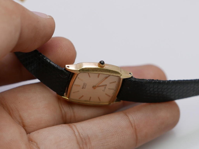 Vintage Seiko Exceline 14K Gold Filled 8420 5400 Lady Quartz Watch Japan Cushion Shape 24mm - Etsy