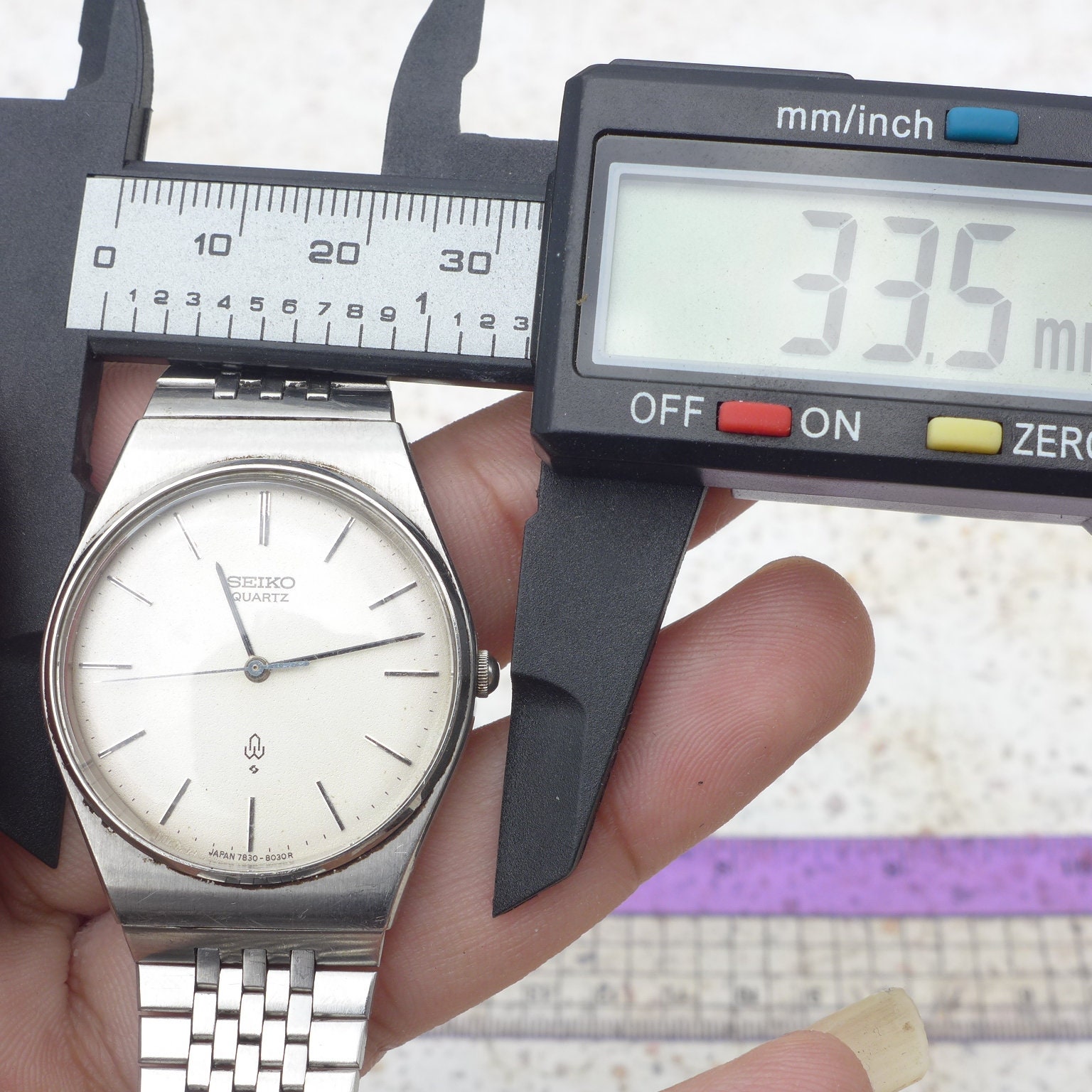 Vintage Seiko 7830 8020 White Dial Men Quartz Watch Japan - Etsy