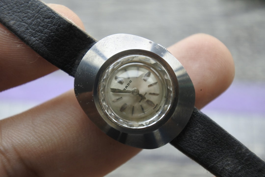 Vintage Rado Diastar Hand Winding Swiss Made Round Shape Faceted Glass ...