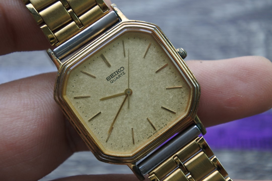 Vintage Seiko Gold Plated 6030 5650 Octagonal Shape Mens - Etsy