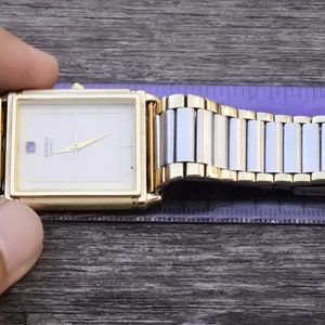 Vintage Seiko Gold Plated 9021 5300 Stone Dial Men Quartz Watch Japan Square Tank Shape 28mm - Etsy