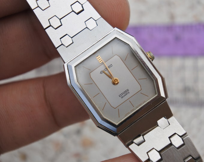 Vintage Citizen Exceed Lady Quartz Octagonal Square Tank Shape Lady ...