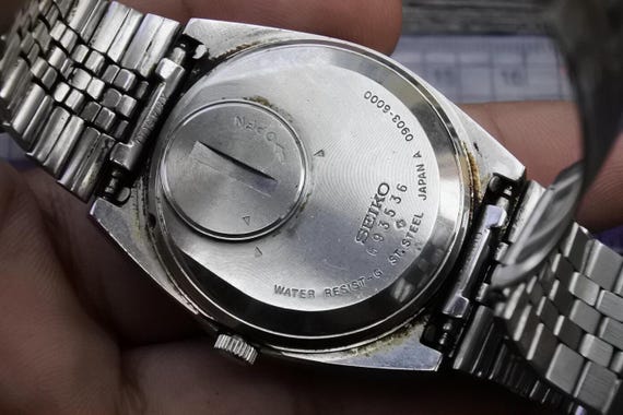 Vintage Seiko Type II 0903 6000 Black Dial Men Quart… - Gem