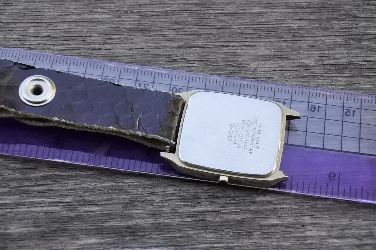Vintage Seiko Ceramic ICS Broken Case 7741 5140 Men Quartz Watch Japan ...