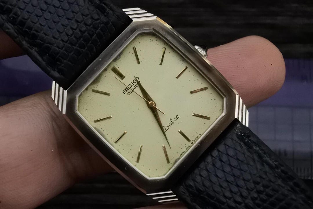 Vintage Seiko Dolce Nickle Alloy Case 5931 5430 Men Quartz Watch Japan Square Tank Shape 32mm - Etsy